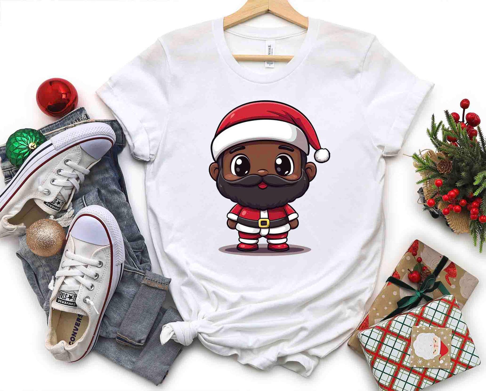 African American Santa Claus PNG Bundle, Christmas Clipart (digital ...