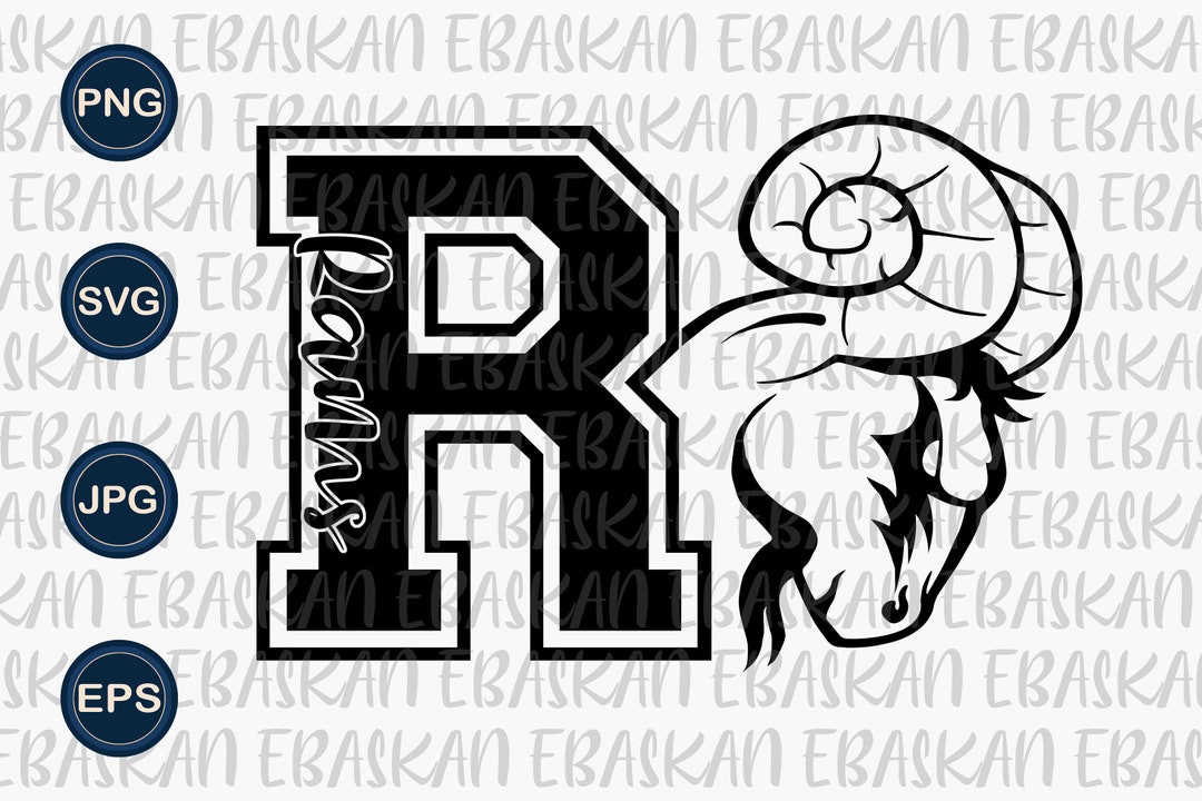 R for Rams SVG Rams PNG Go Rams Design Rams Strong Rams Team PNG Rams ...