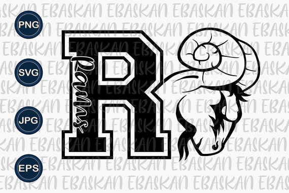 R for Rams SVG Rams PNG Go Rams Design Rams Strong Rams Team - Etsy