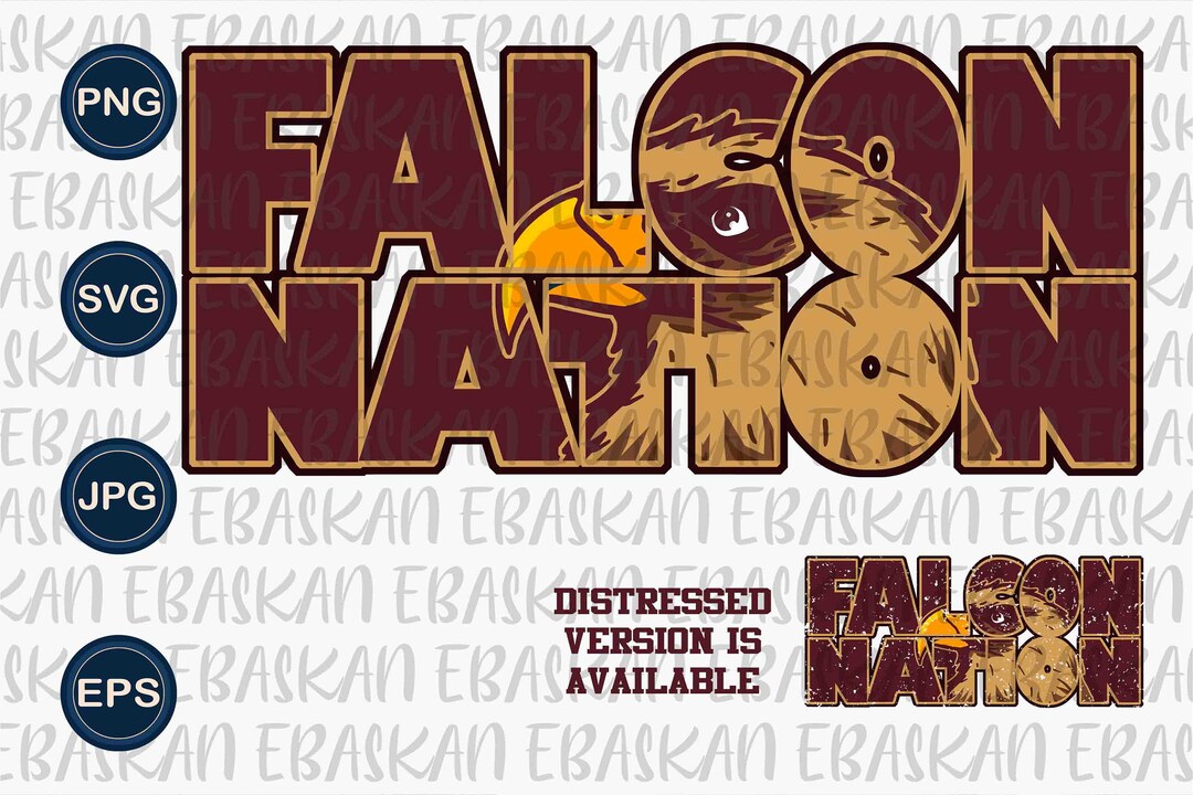 Falcon Nation PNG SVG EPS Falcon Design Athletic Go Falcons Strong Svg ...
