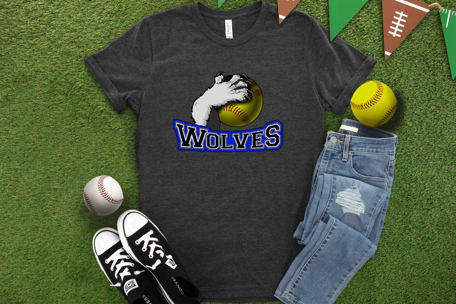 Wolves Softball Athletic Teams Png Design Go Wolves Softball - Etsy