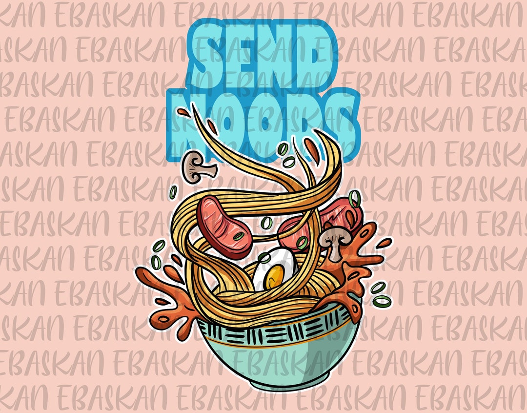 Send Noods Valentines Day PNG, Ramen Noodles Heart Design (digital ...