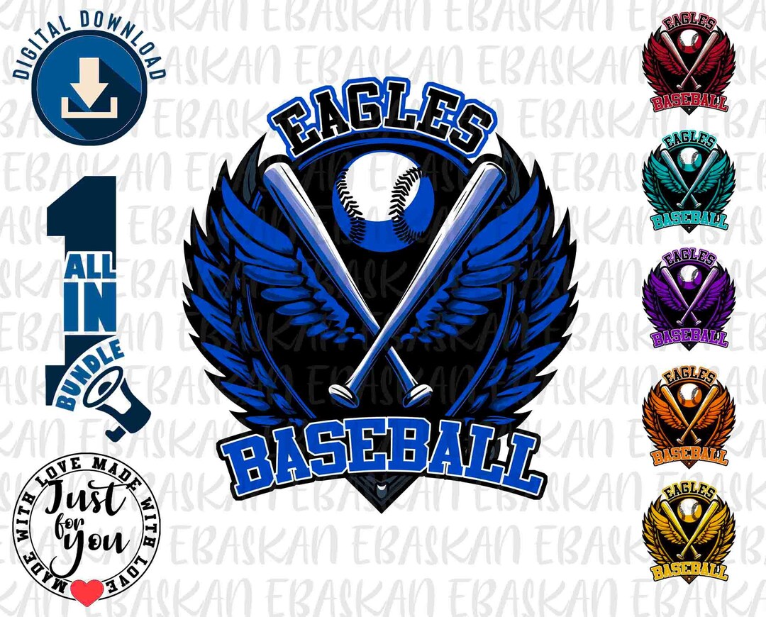 Eagle Baseball PNG, Team Design Graphics Bundle (digital Download) - Etsy