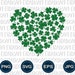 Shamrock Heart Love PNG SVG EPS St. Patrick Day Shirt Design Happy St ...