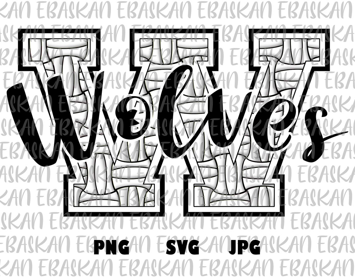 Wolves Volleyball Athletic Teams PNG SVG Design Go Wolves | Etsy
