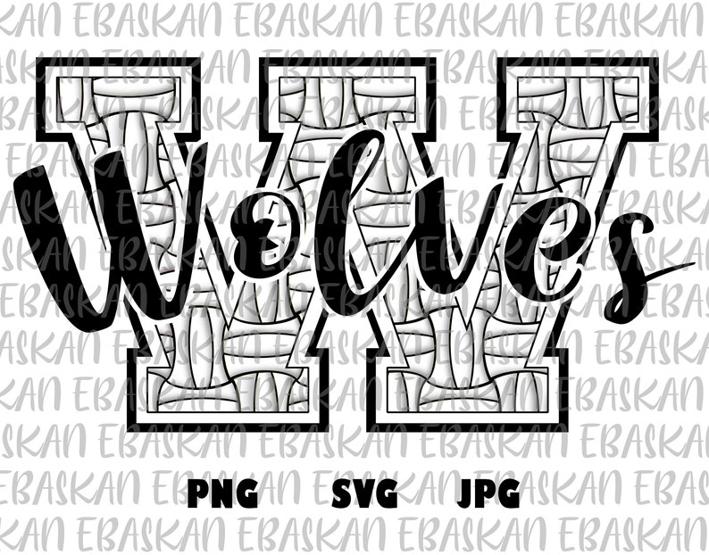 Wolves Volleyball Athletic Teams PNG SVG Design Go Wolves | Etsy