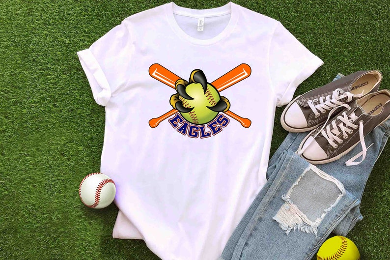 Eagles Softball Athletic Teams PNG JPG Go Eagles Softball Team - Etsy