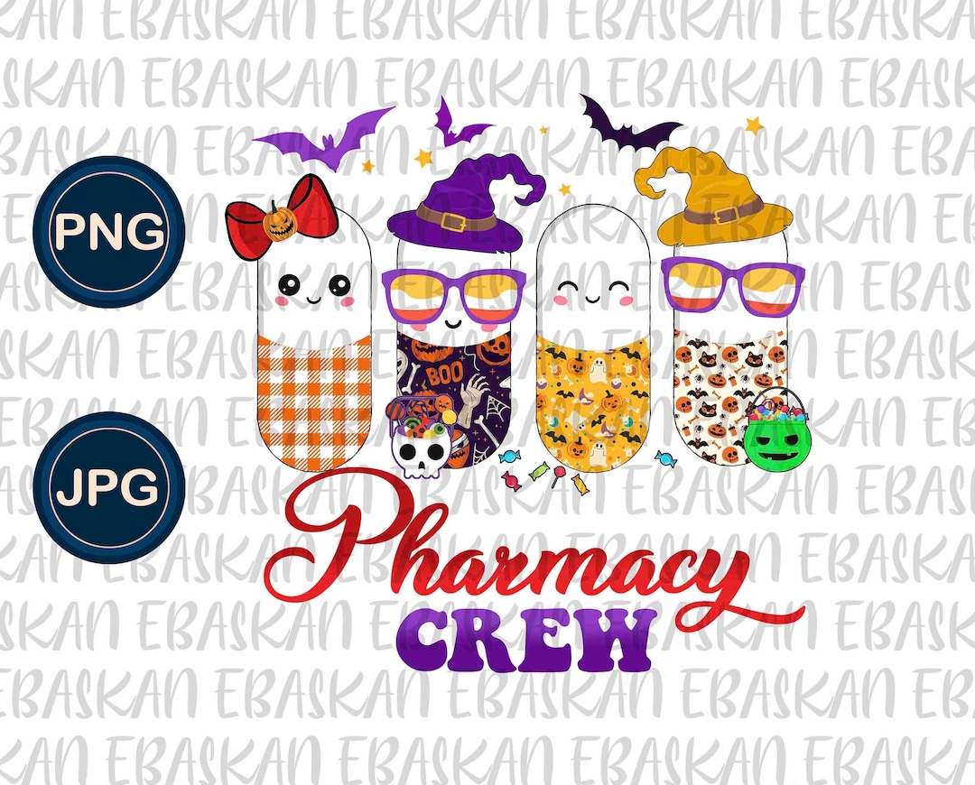 Halloween Pharmacy Crew PNG Halloween Pharmacy RN Horror Scary Cute ...