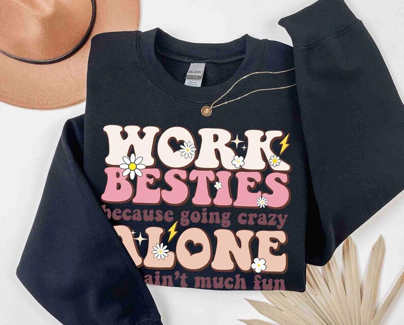 Work Besties Retro Floral PNG, Office Squad Design (digital Download ...