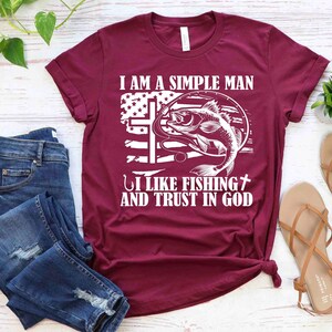 I Am A Simple Man I Like Fishing and Trust in God Png Svg Eps Dxf Fish ...
