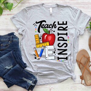 Teach Love Inspire PNG, Teacher Design (digital Download) - Etsy