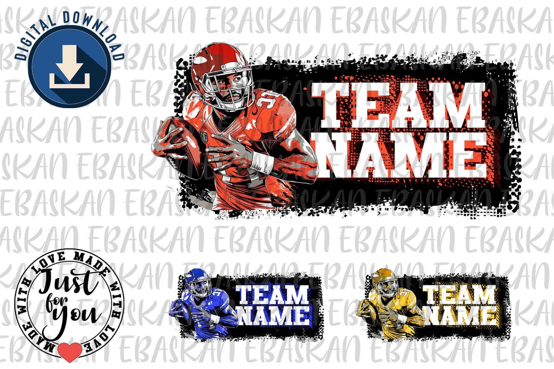 Custom Football Player PNG Personalized Football Team Tee Design ...