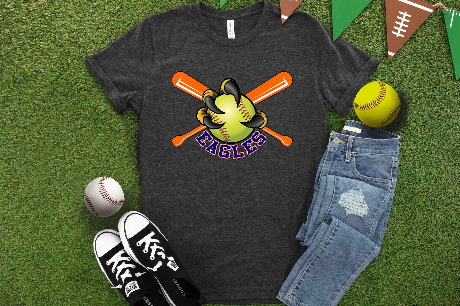 Eagles Softball Athletic Teams PNG JPG Go Eagles Softball Team - Etsy