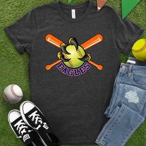 Eagles Softball Athletic Teams PNG JPG Go Eagles Softball Team Design ...