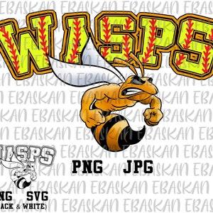 Wasps Softball PNG SVG Athletic Teams Png Svg Go Wasps PNG Baseball ...