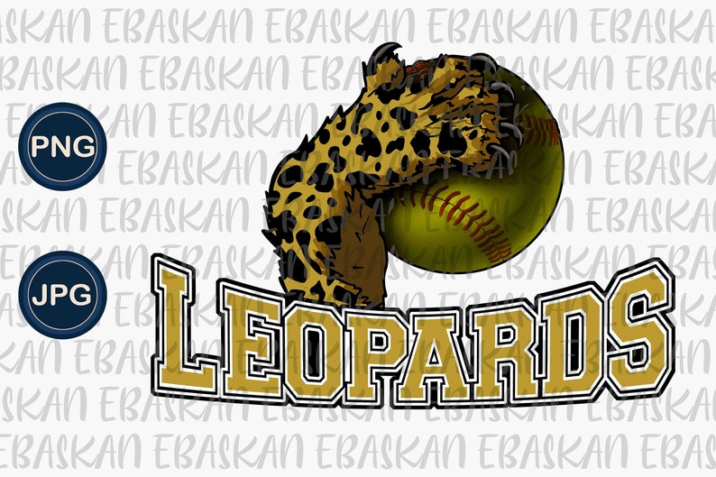 Leopards Softball Team PNG, Leopard Paw Design (digital Download) - Etsy