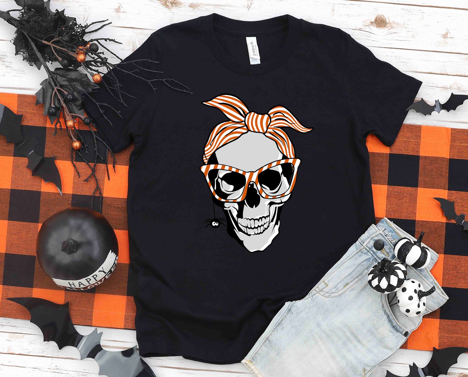 Skull With Head Bandana SVG PNG EPS Lady Skull Bones Svg - Etsy