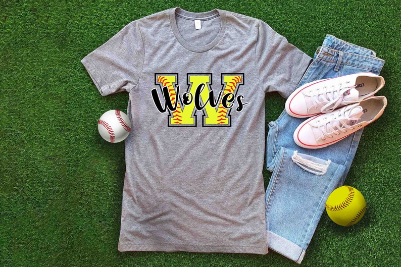 Wolves Softball Athletic Teams PNG SVG Design Go Wolves - Etsy