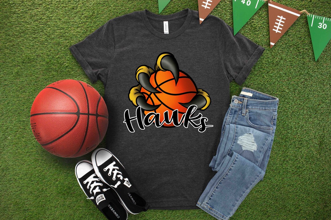 Hawks Claw Basketball Athletic Teams PNG JPG Go Hawks Basketball School ...