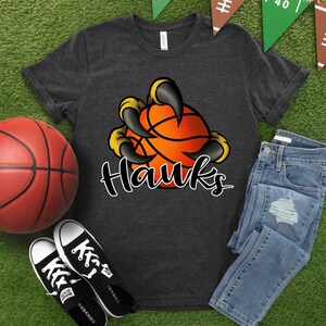 Hawks Claw Basketball Athletic Teams PNG JPG Go Hawks Basketball School ...