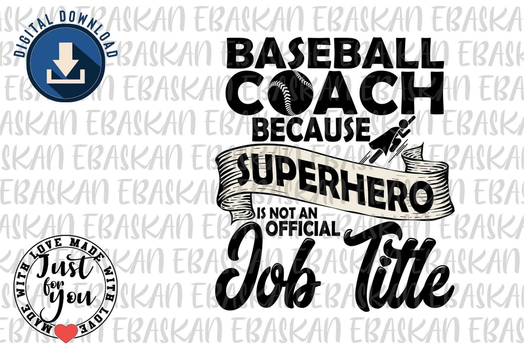 Baseball Coach Superhero (svg, Png, Eps, Dxf) (digital Download) - Etsy