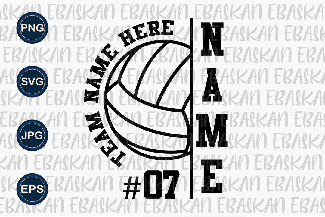 Custom Volleyball Team PNG SVG EPS Personalized Volleyball Team Tee ...