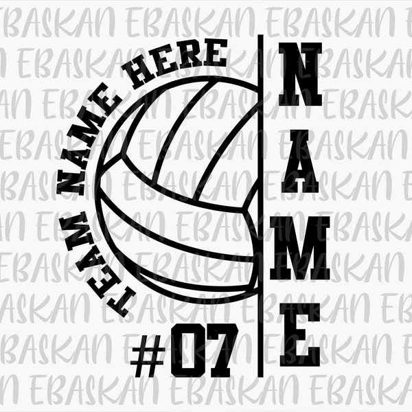 Custom Team Volleyball Svg - Etsy