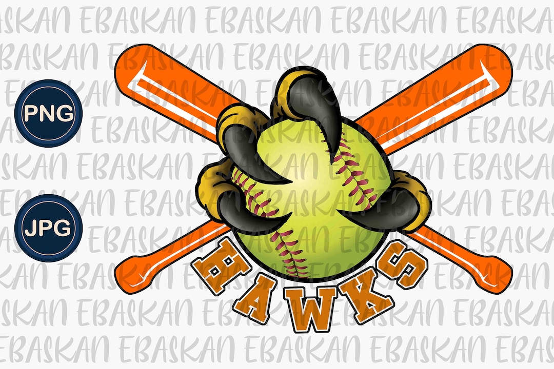 Hawks Softball Team Design, Athletic PNG JPG (digital Download) - Etsy