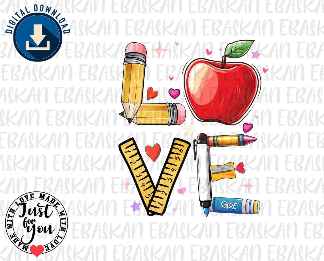 LOVE Teacher Png, School Valentines Day Png, Teacher Valentines Day Png ...