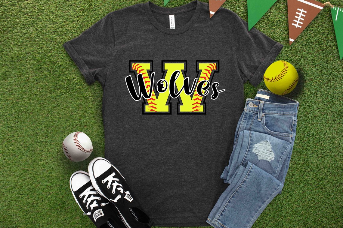 Wolves Softball Athletic Teams PNG SVG Design Go Wolves - Etsy