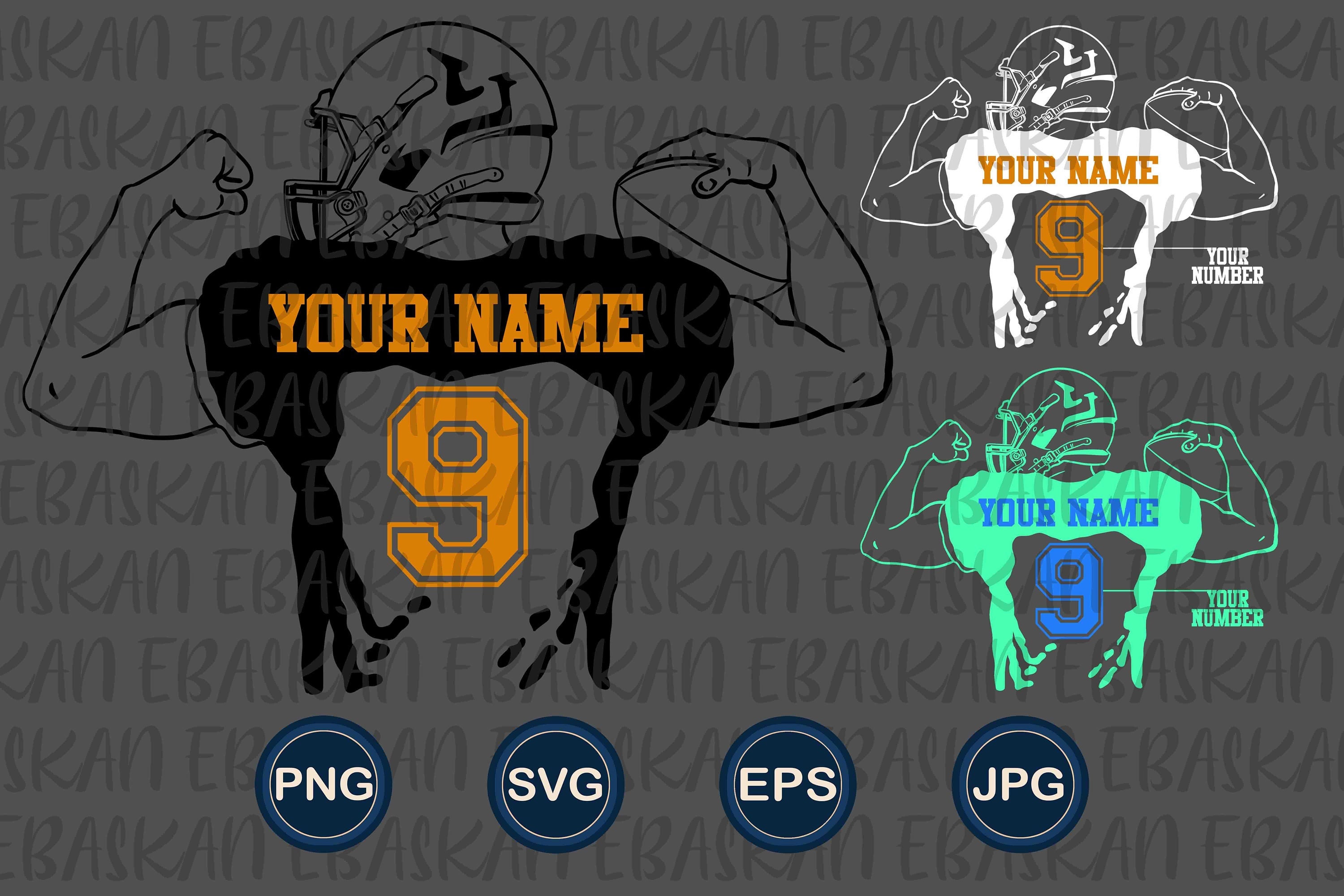 Custom Football Player PNG SVG Personalized Football Team Tee - Etsy
