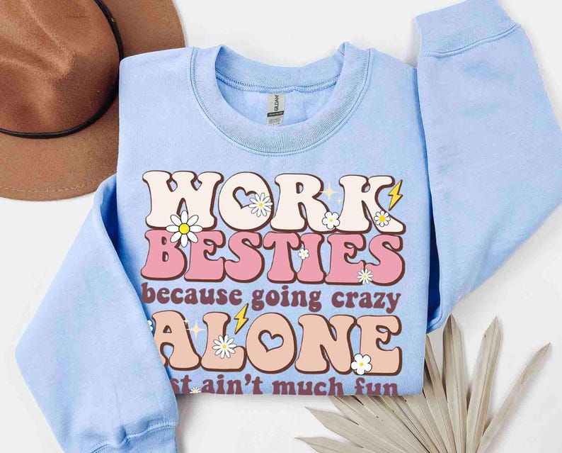 Work Besties Retro Floral PNG, Office Squad Design (digital Download ...