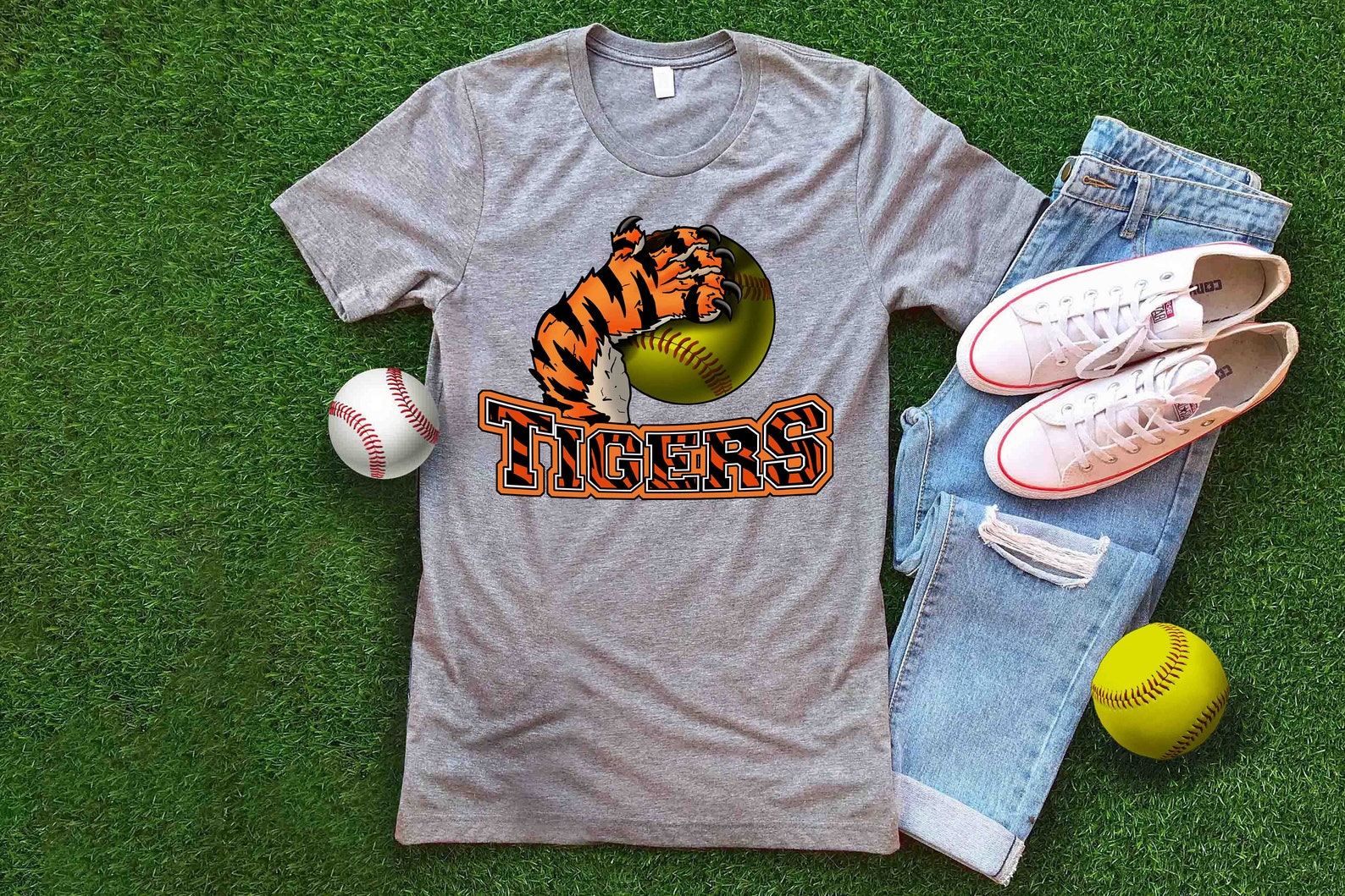 Tigers Softball PNG Athletic Teams PNG Not Svg Go Tigers - Etsy