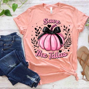 Breast Cancer Awareness Pink Pumpkin, Save the Tatas PNG (digital ...
