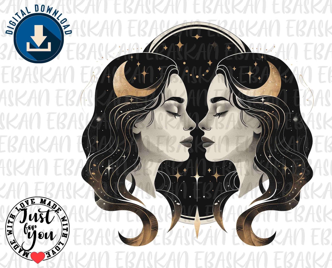 Gemini Anime Drawing Png Zodiac Png Horoscope Png Digital Download ...