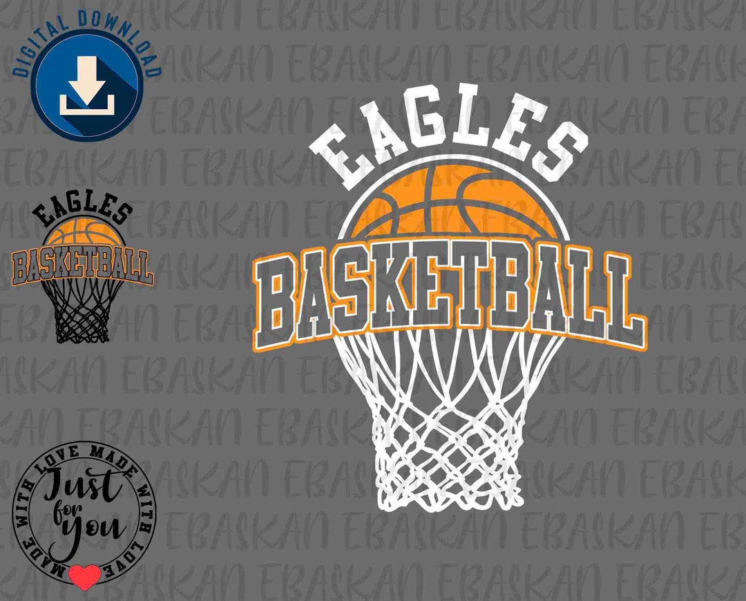 Eagles Basketball PNG SVG Eagle Design Athletic Go Eagles Basketball ...