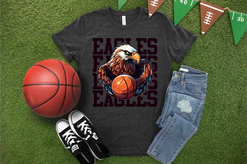 Eagles Basketball Team PNG, Retro Mascot Design (digital Download) - Etsy