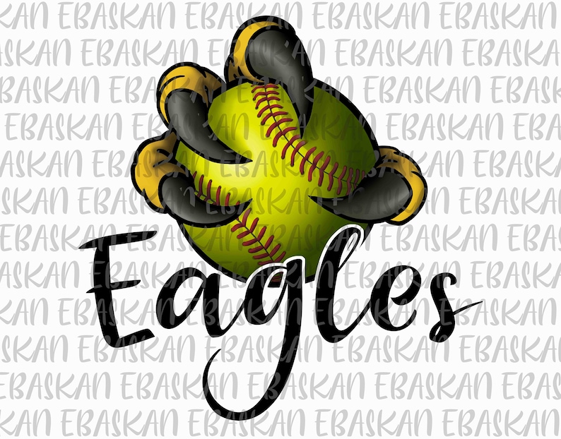 Eagles Softball Athletic Teams Png Jpg Go Eagles Basketball | Etsy