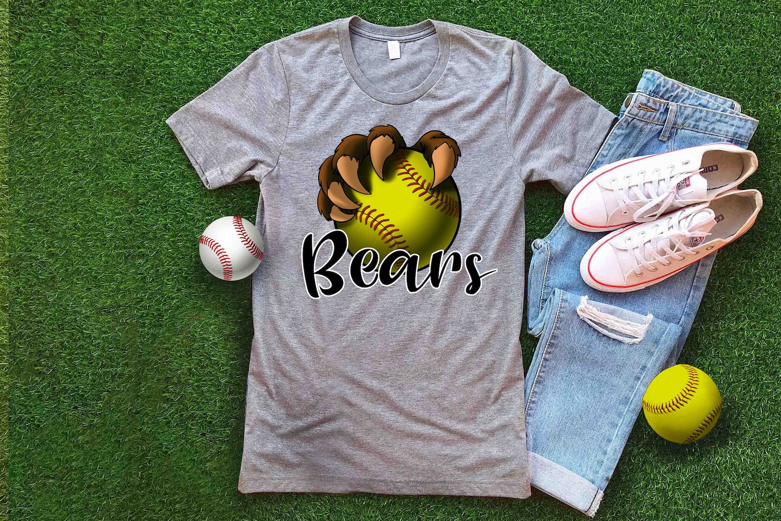 Bears Softball Team Spirit PNG, Sublimation Design (digital Download ...