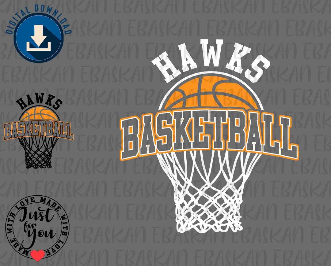 Hawks Basketball PNG SVG Hawks Design Athletic Go Hawks Basketball ...