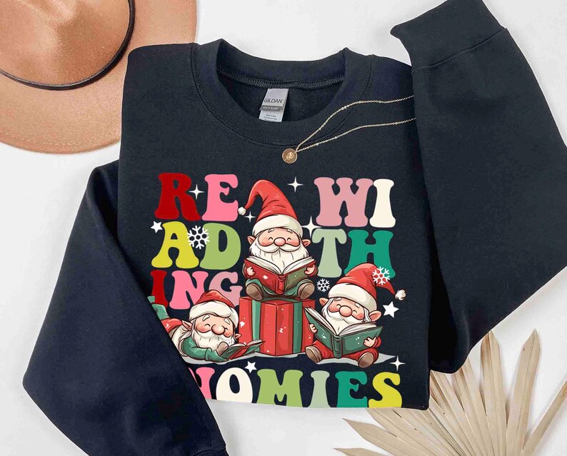 Reading Christmas Gnomes PNG, Book Lover Gift (digital Download) - Etsy