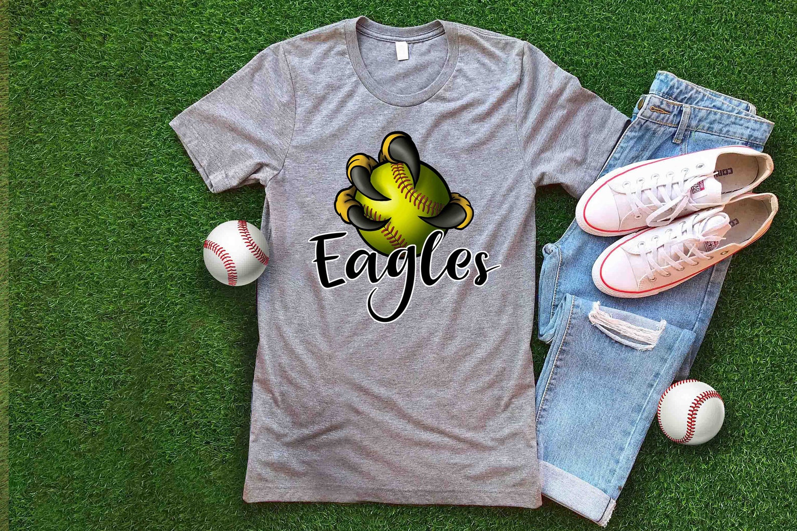 Eagles Softball Athletic Teams Png Jpg Go Eagles Basketball - Etsy
