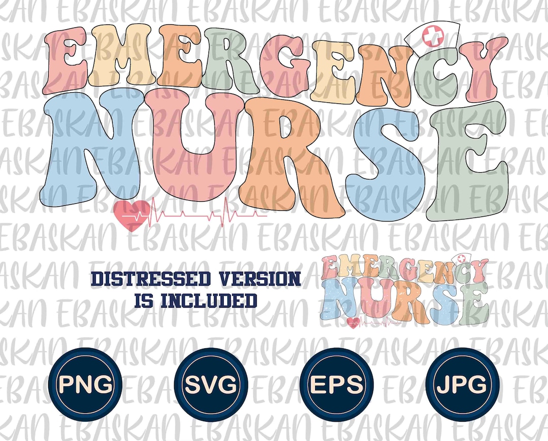 Emergency Nurse Retro PNG SVG Eps Nurse Design Emergency Nurse ER Nurse ...
