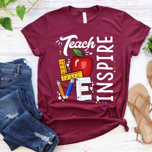 Teach Love Inspire PNG, Teacher Life Png, Teacher Appreciation Week ...