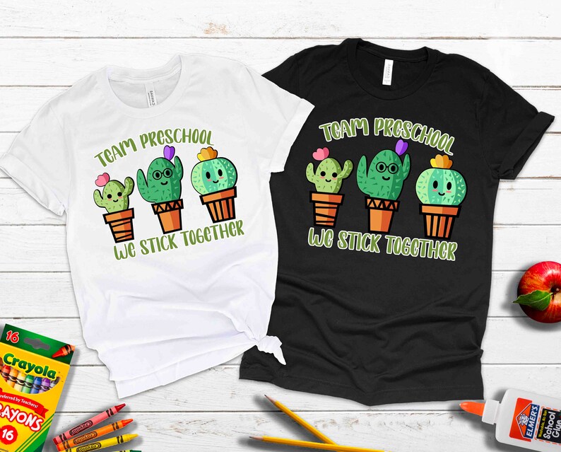 Team Preschool We Stick Together SVG PNG EPS Back to School | Etsy