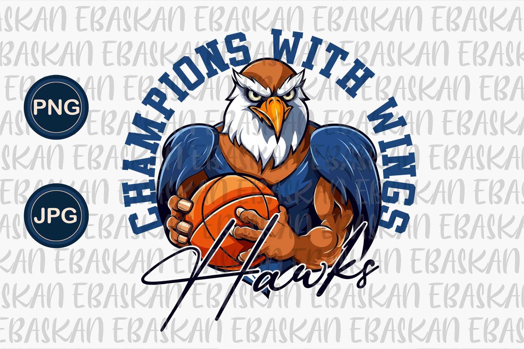 Champions With Wings Hawks Png, Hawk Strong Png, Hawks Design Png, Go ...