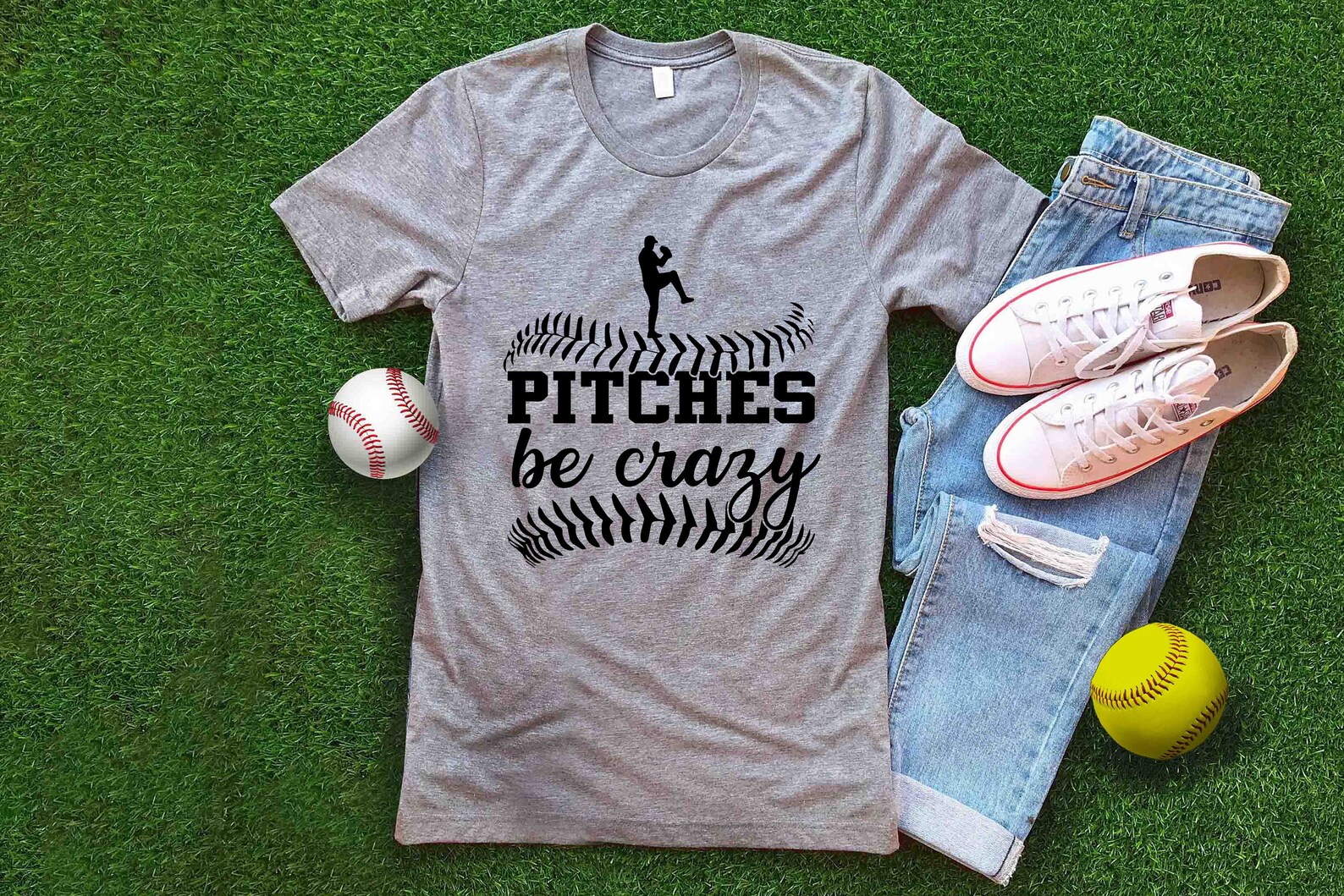 Pitches Be Crazy Baseball SVG PNG EPS Funny Baseball Softball - Etsy