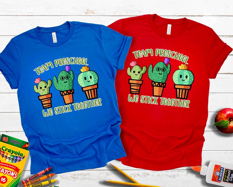 Team Preschool We Stick Together SVG PNG EPS Back to School | Etsy