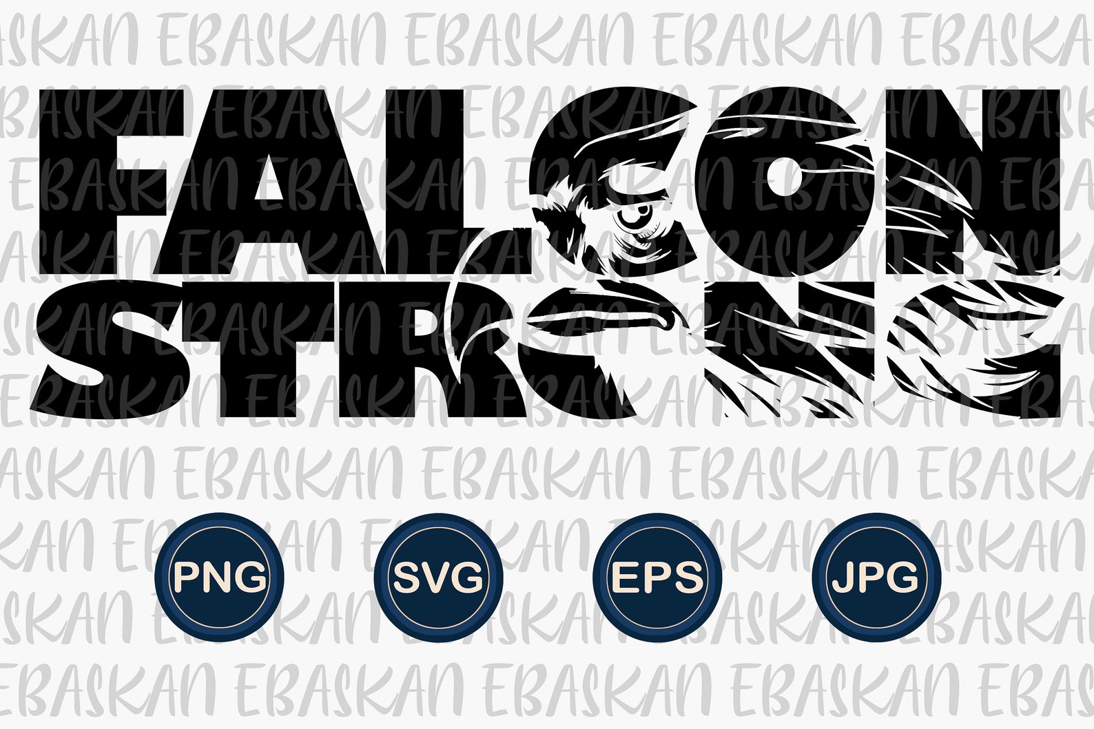 Falcon Strong PNG SVG EPS Falcon Design Athletic Go Falcons - Etsy