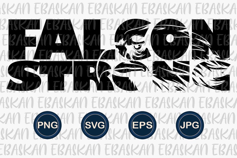 Falcon Strong PNG SVG EPS Falcon Design Athletic Go Falcons - Etsy